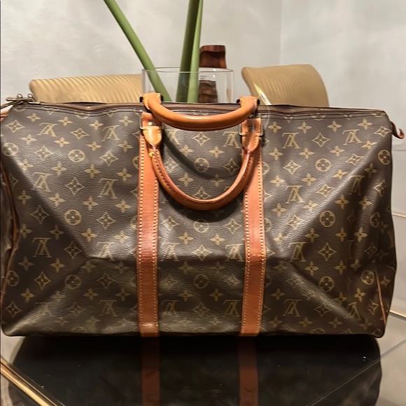 Louis Vuitton | Bags | Excellent Louis Vuitton Brown Monogram Bag Size ...